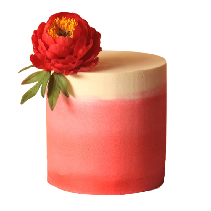 Crimson Peony Delight Custom Cake – Bourkies Bakehouse
